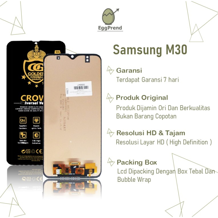 Jual LCD SAMSUNG M30 M305 M30S M21 M125 M215F M31 M315 M315F TOUCHSCREEN ORIGINAL BIG GLASS ...