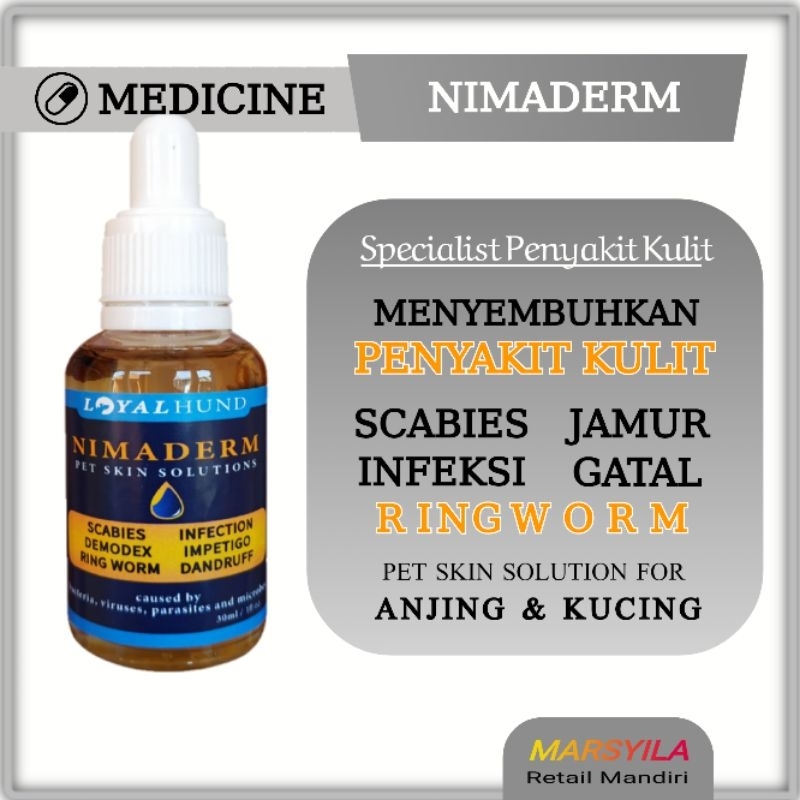 Jual Nimaderm Obat Penyakit Kulit Hewan Anjing Kucing | Jamur Scabies ...