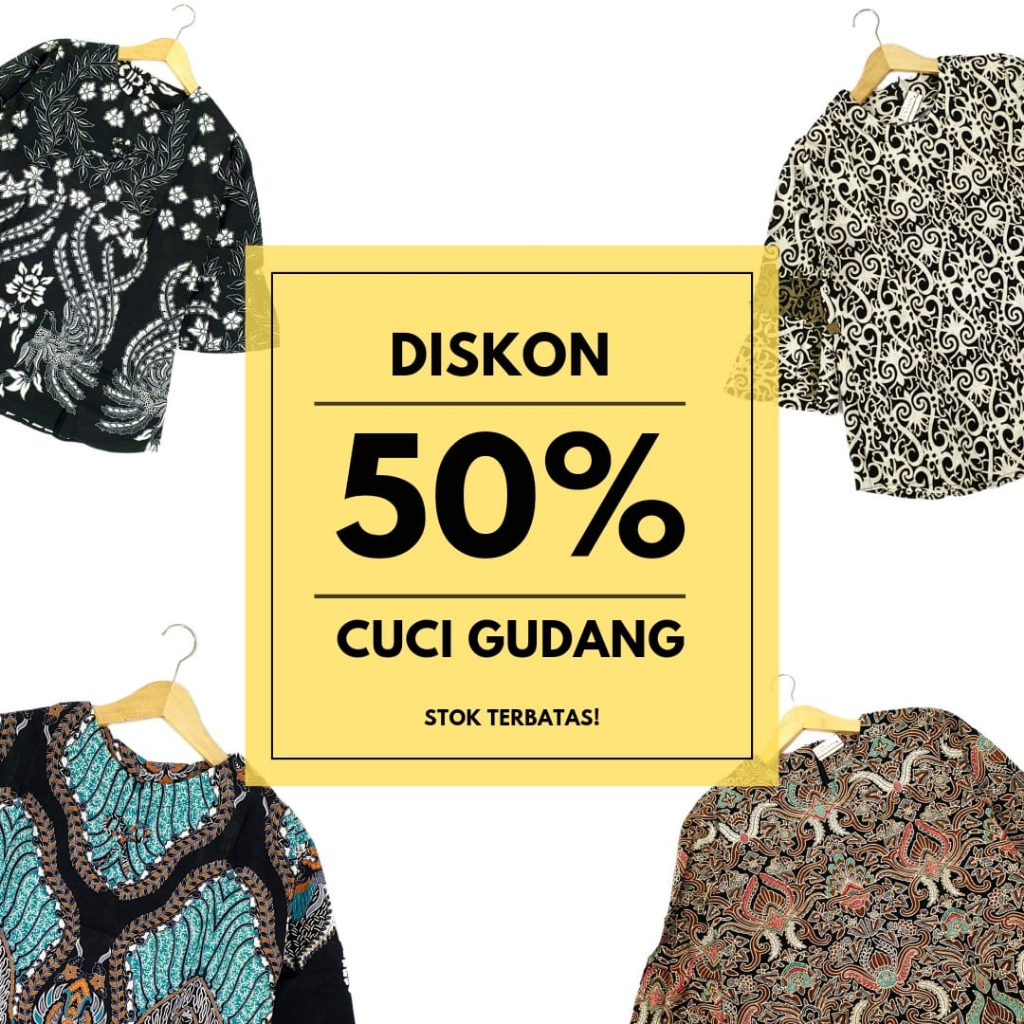Jual CUCI GUDANG Atasan Batik Wanita Blouse Murah Meriah Kain Katun | Shopee Indonesia