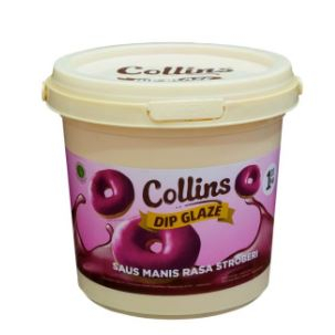 Jual Collins Dip Glaze Strawberry 1KG | Shopee Indonesia