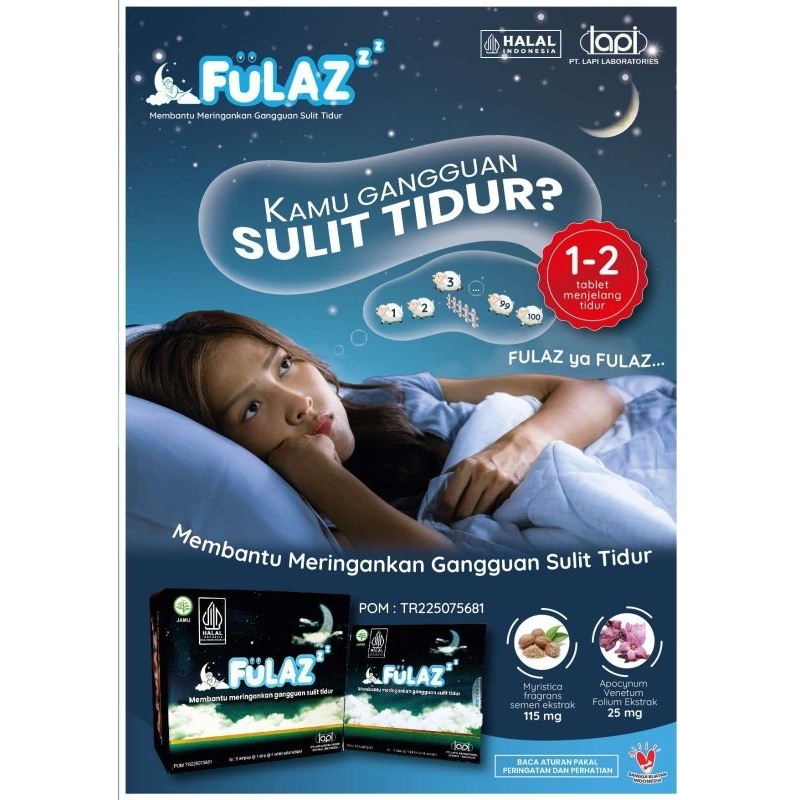 Jual Fulaz Tablet - Mengatasi Sulit Tidur | Shopee Indonesia