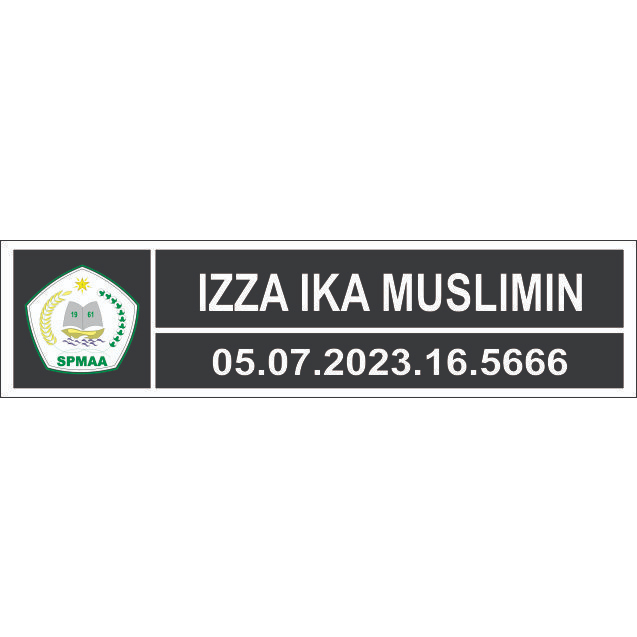 Jual nama dada name tag papan nama cembung kuningan mika nametag ...