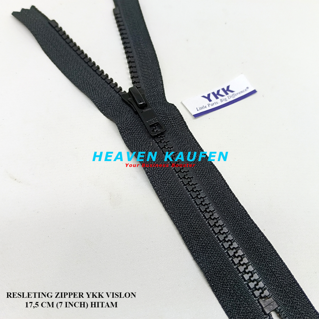 Jual Resleting Zipper Ritsleting YKK Vislon 17,5 cm Atau 7 inch Warna Hitam Close-End | Shopee ...