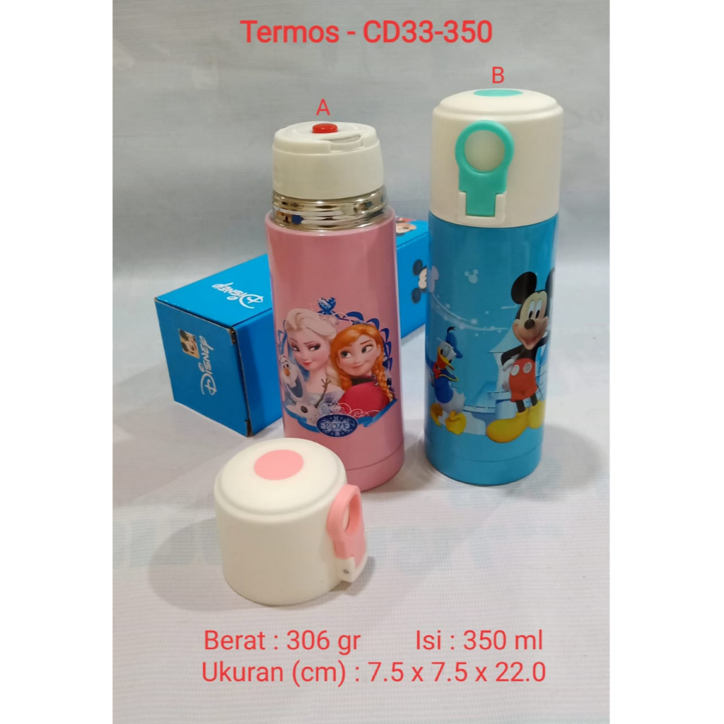 Jual Termos Botol Air Karakter Stainless Panas Dingin Anak Sekolah CD33 ...