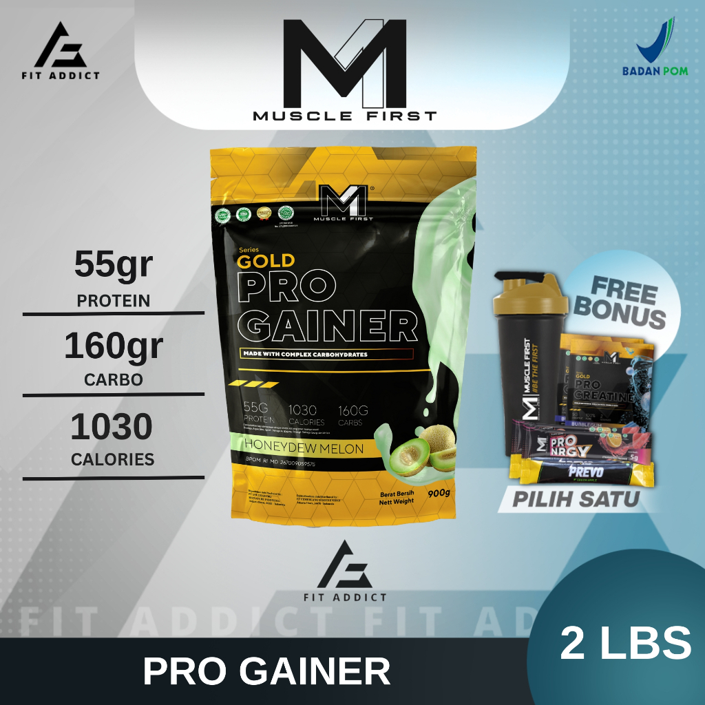 Jual M1 MUSCLE FIRST GOLD PRO GAINER 2 LBS 2LBS 2 LB 2LB GAINER PROTEIN ...