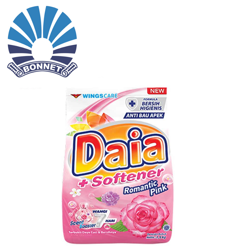 Jual Daia Detergent + Softener Bubuk Romantic Pink 1.6kg | Shopee Indonesia