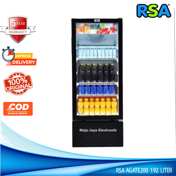 Jual Showcase RSA By GEA AGATE 200 Display Cooler 192 Lter 3 RAK Anti ...