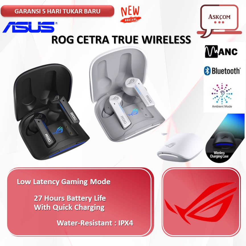 Jual Earbud Asus ROG Cetra TWS True Wireless Gaming Headseat Audio ...
