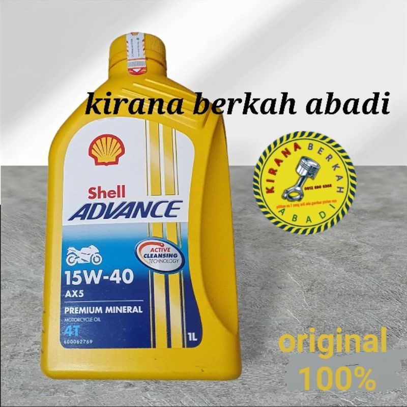 Jual SHELL ADVANCE AX5 15W-40 KEMASAN 1 LITER | Shopee Indonesia
