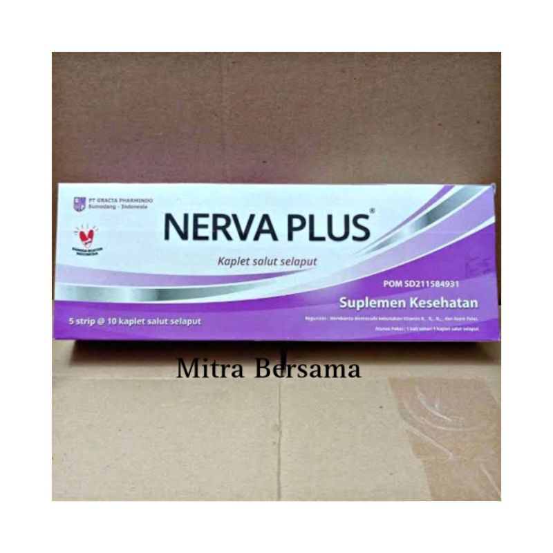 Jual Nerva Plus isi 50 kaplet | Shopee Indonesia