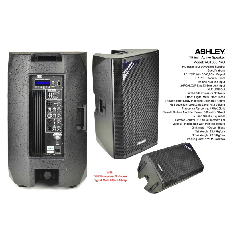 Jual Speaker Aktif Ashley ACT 600 PRO Original 15 inch Active ACT600 PRO | Shopee Indonesia