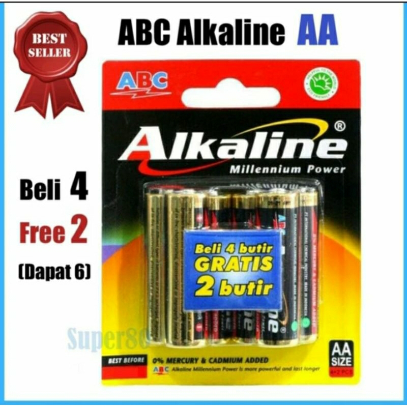 Jual Batre Abc Alkaline A2 4 2 Shopee Indonesia