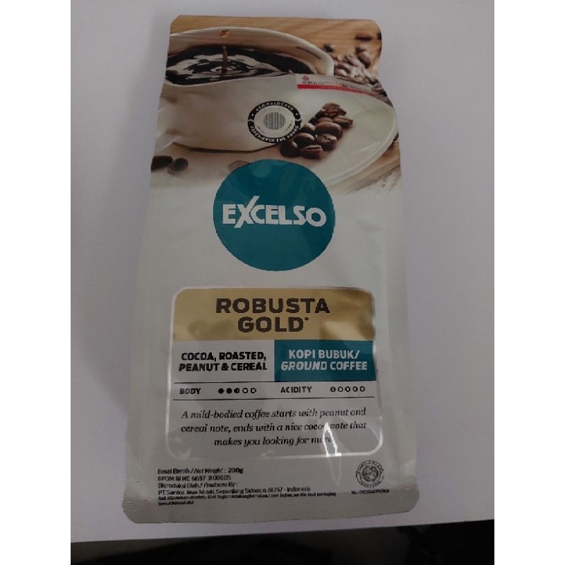 Jual Kopi Excelso Robusta Gold [Original] 200gr Pouch [bubuk] | Shopee ...