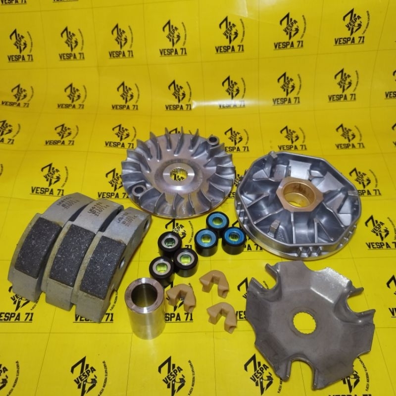 Jual PAKET CVT VESPA MATIC LX S IGET ( VARIATOR SET & FLYWHELL & KAMPAS ...