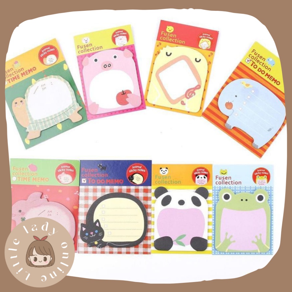 Jual Sticky Notes Memo Animal / Kertas Memo Sticky Notes Karakter Lucu ...