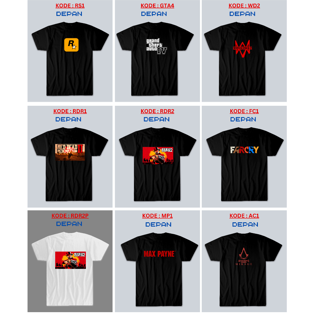 Jual Kaos Baju GAMER GAMING, Kualitas Premium Distro Bandung, Lembut ...