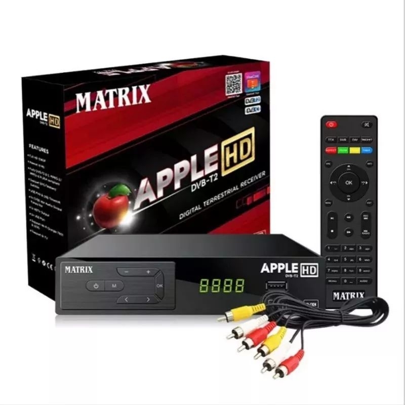 Jual STB Set Top Box/STB Matrix Apple HD DVB-T2 digital | Shopee Indonesia