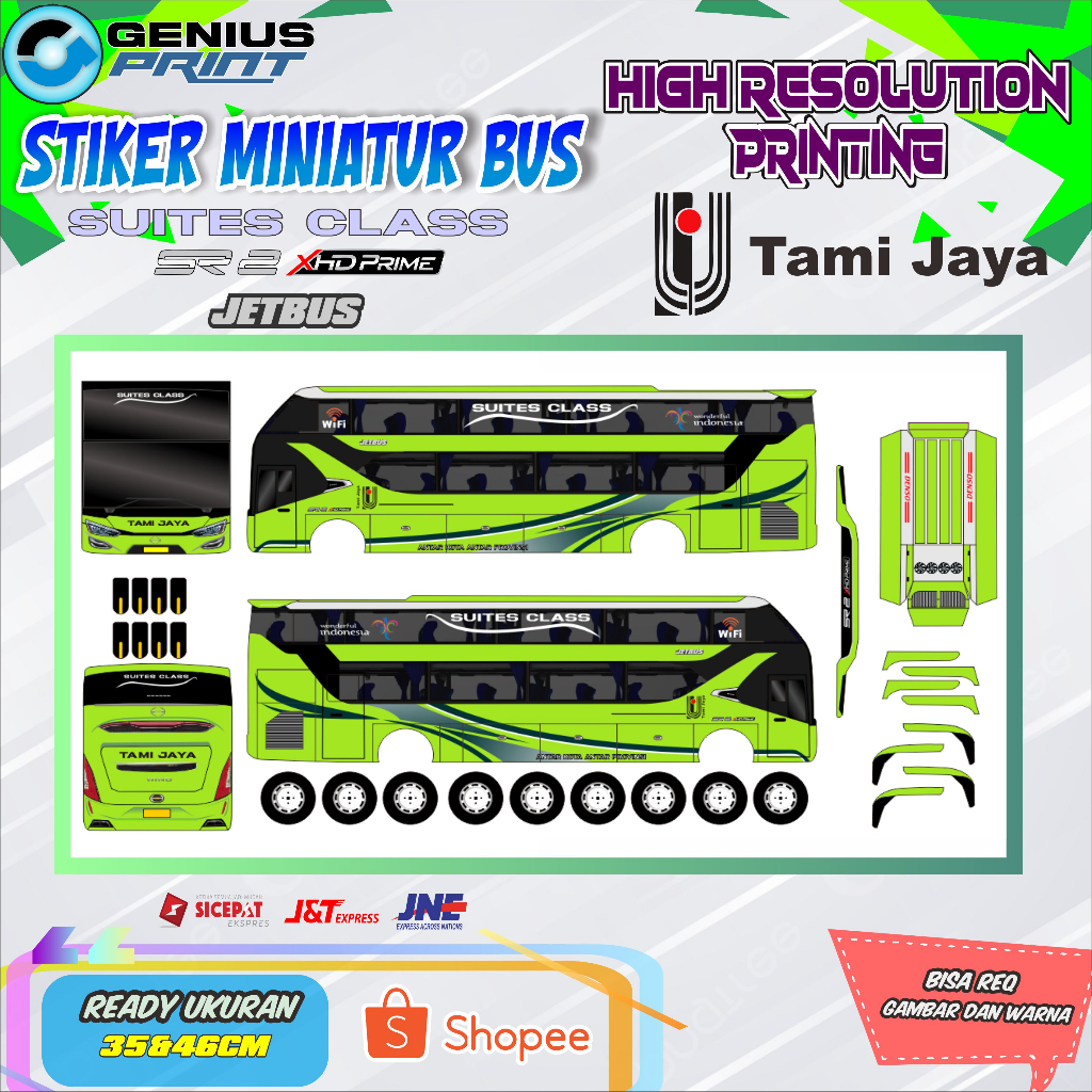 Jual Stiker Miniatur Bus Suites Class Livery Setia Negara | Sinar Jaya ...