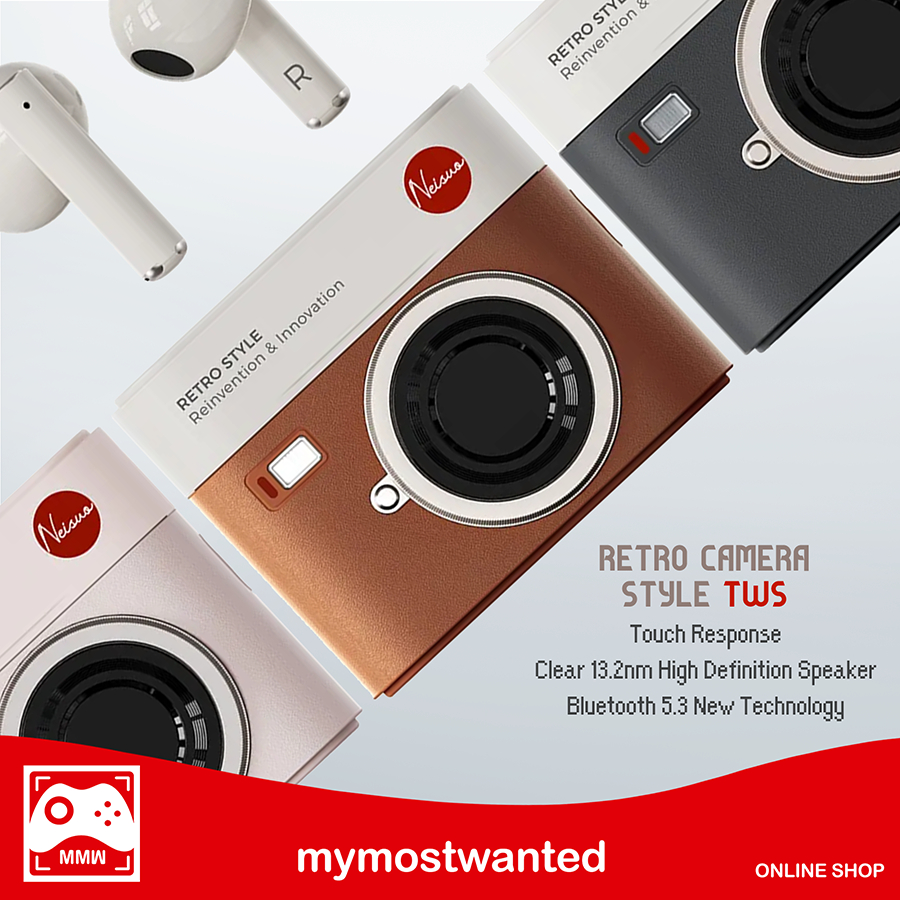 Jual TWS Retro Style Camera Classic Style Wireless Bluetooth Earbud ...