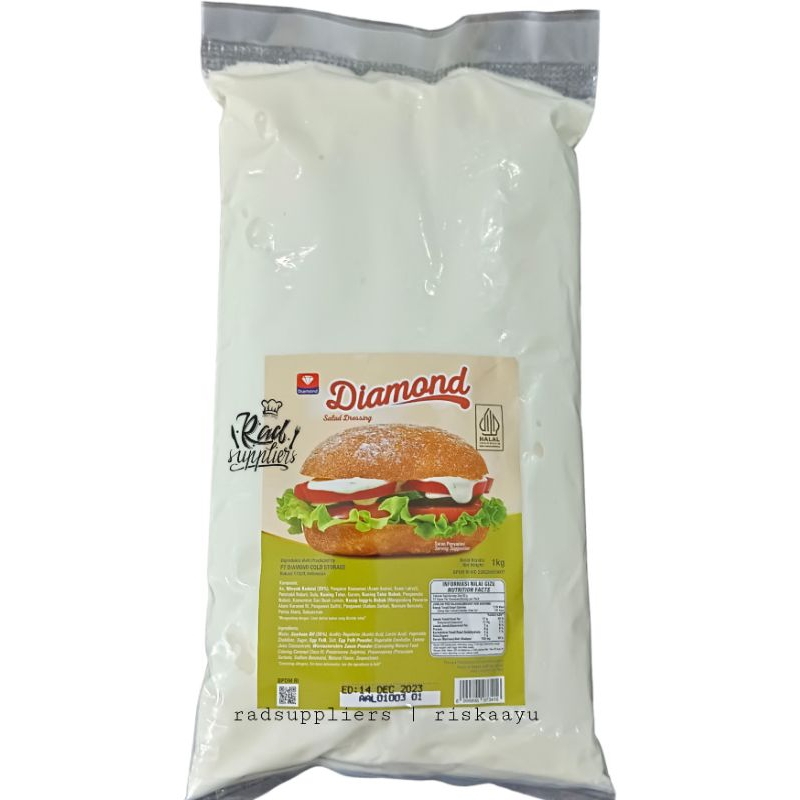 Jual Diamond Mayonais Reguler kemasan 1kg, Reguler Mayonnaise Diamond ...