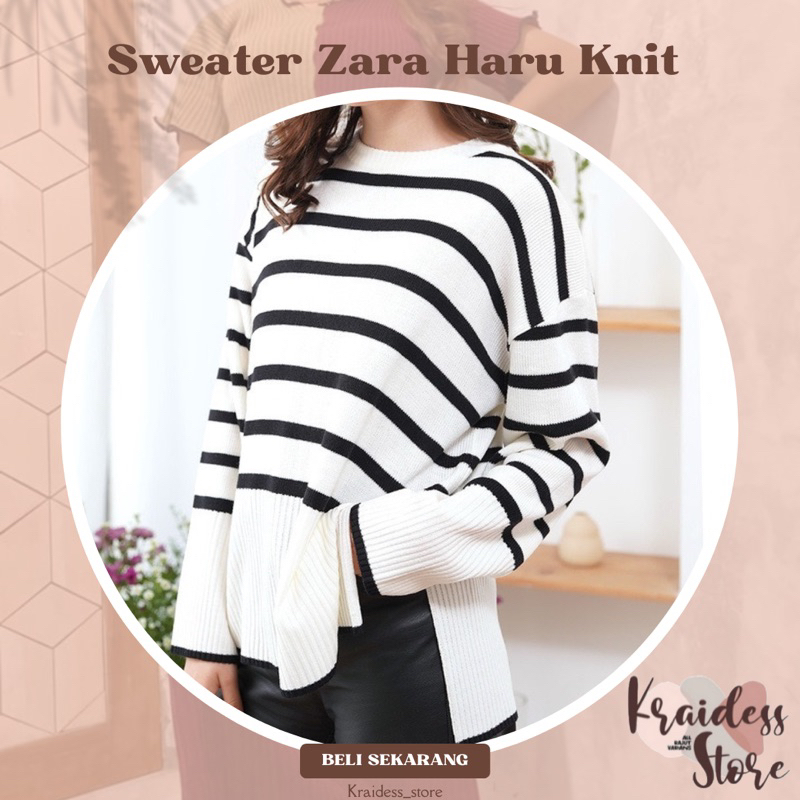 Jual KRS - Zara Haru Knit Sweater / Sweater Rajut | Shopee Indonesia