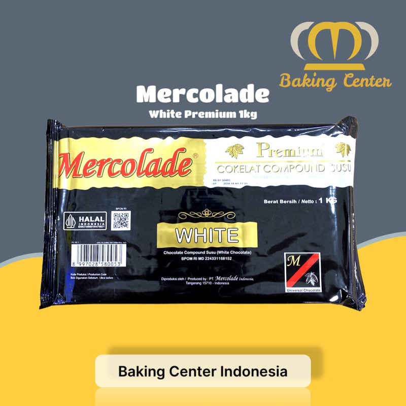 Jual Mercolade Premium White Chocolate Compound 1kg - Cokelat Putih ...