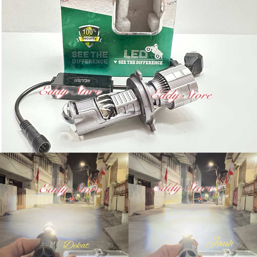 Jual Lampu utama LED RTD M01M mini projector H4 cut off Motor Mobil | Shopee Indonesia