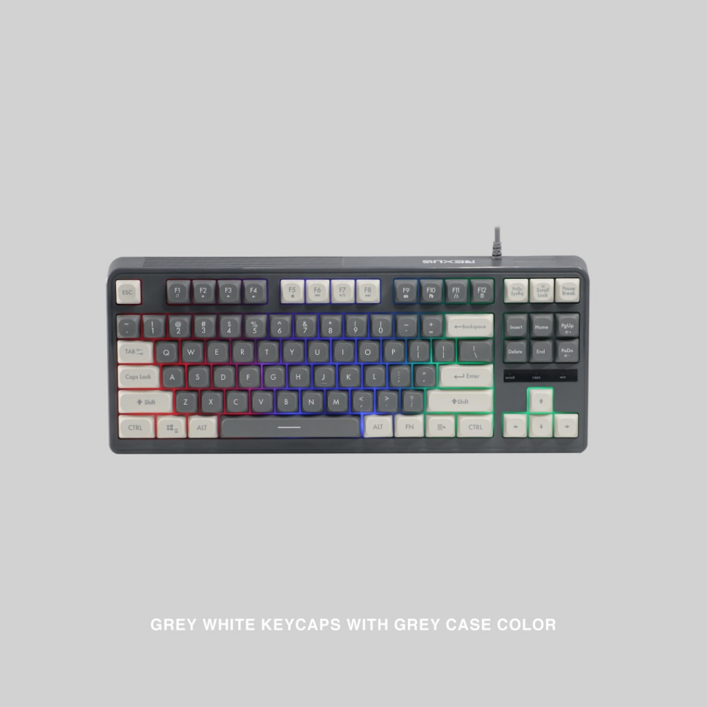 Jual Rexus K87M / K87-M TKL Wired Membrane Gaming Keyboard Two Tone ...