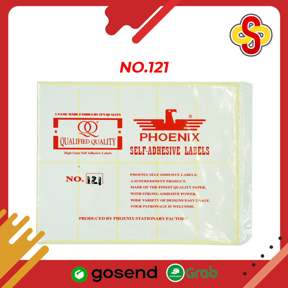 Jual Stiker Label Harga / Label Undangan Nama Phoenix No 121 (37 x 75 ...