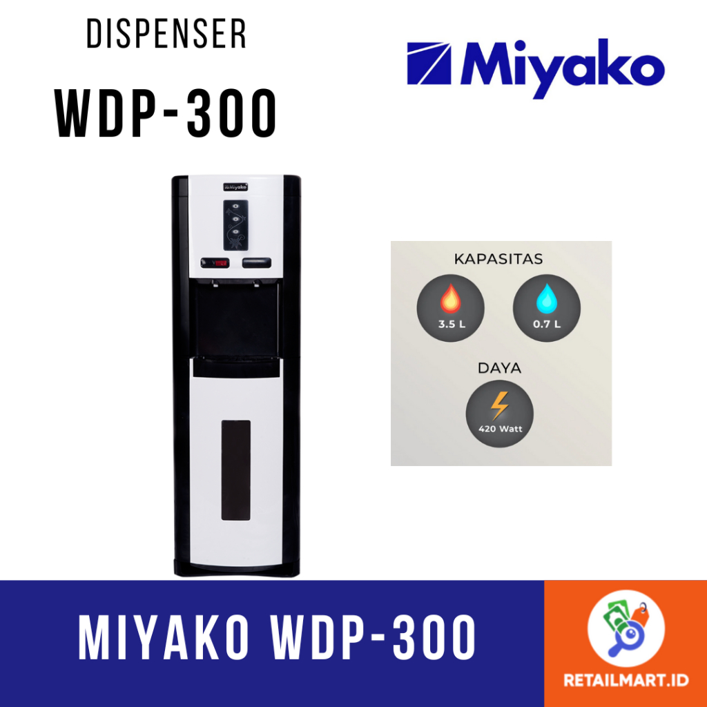 Jual MIYAKO : WDP-300 DISPENSER TINGGI GALON BAWAH WDP 300 PANAS DINGIN ...