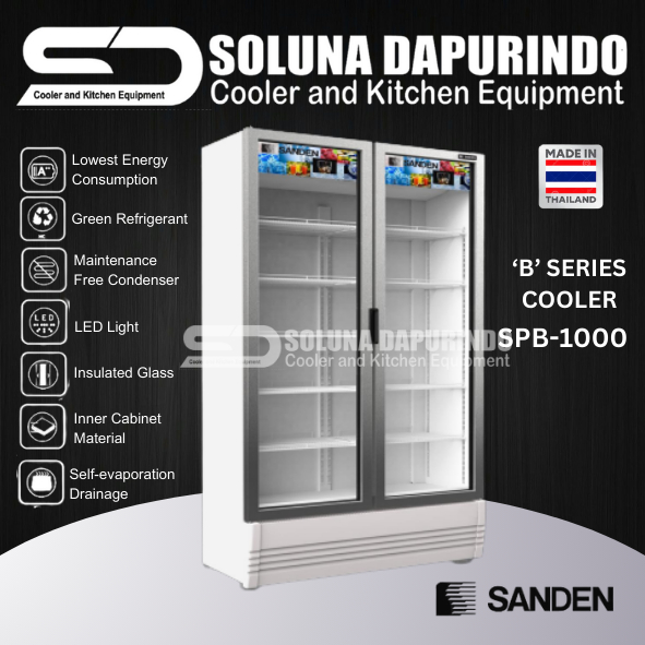 Jual SANDEN Showcase 2 Pintu SPB1000 / SPB-1000 / Showcase | Shopee ...