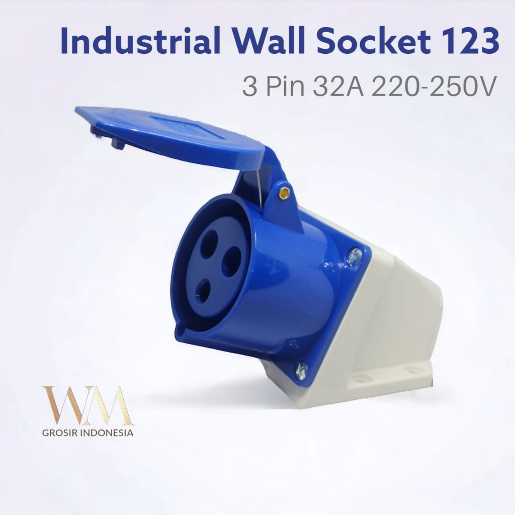 Jual Industrial Wall Socket 123 Surface Mounting Waterproof | Shopee Indonesia