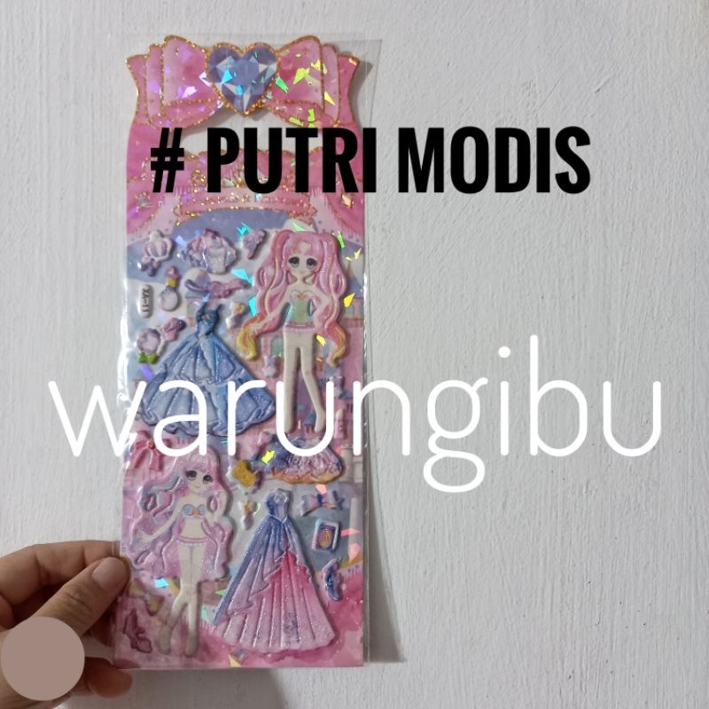 Jual Dress Up Glitter Sticker Gambar Tempel Stiker Boneka Baju Mainan ...