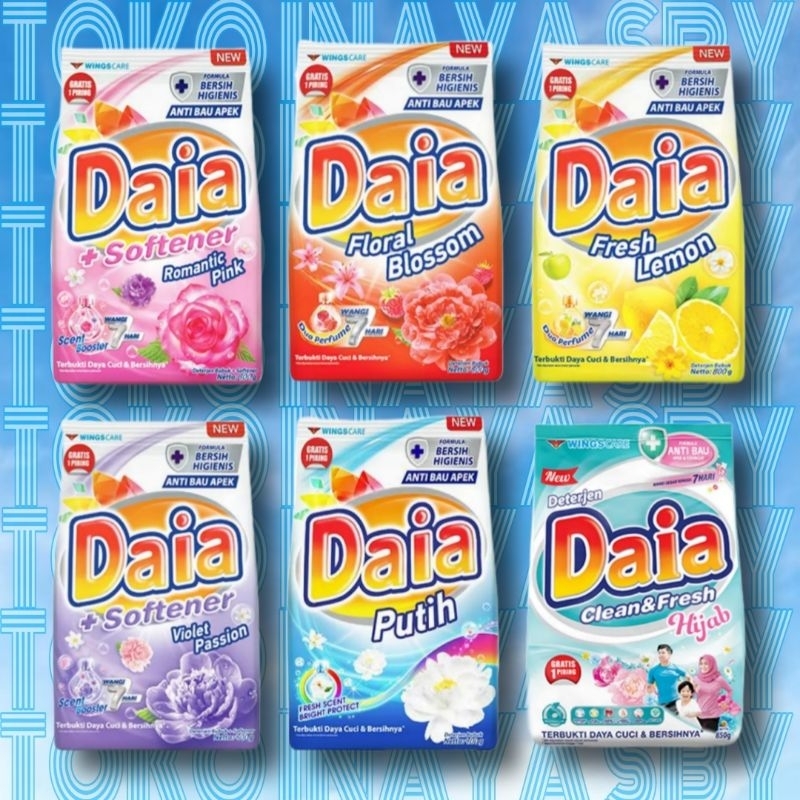 Jual DAIA DETERGENT BUBUK 850 GR ( 800 gr Kemasan Baru) | Shopee Indonesia