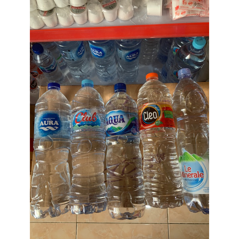 Jual [HANYA INSTAN] air mineral aura club aqua cleo leminerale @1500ml ...