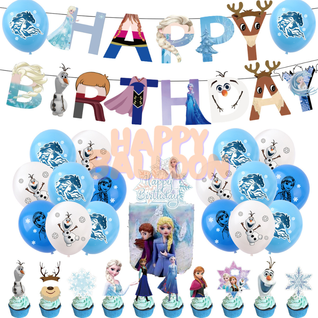 Jual Happyballoon Paket Dekorasi Ulang Tahun Tema Frozen ( PD38 ...