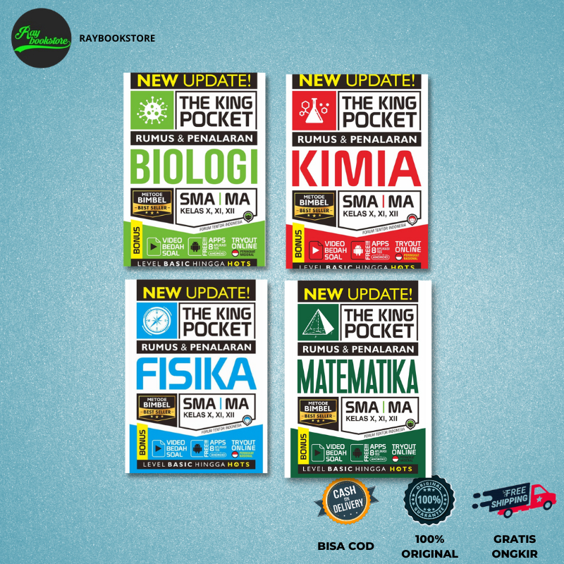 Jual Buku New Update The King Pocket Rumus dan Penalaran Biologi, Kimia, Fisika, Matematika SMA ...