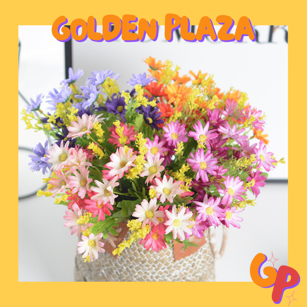 Jual Bunga Daisy Mini Plastik / Bunga Daisy Tangkai Artificial Dekorasi ...