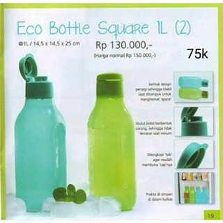 Jual Tupperware eco botol square 1ltr | Shopee Indonesia
