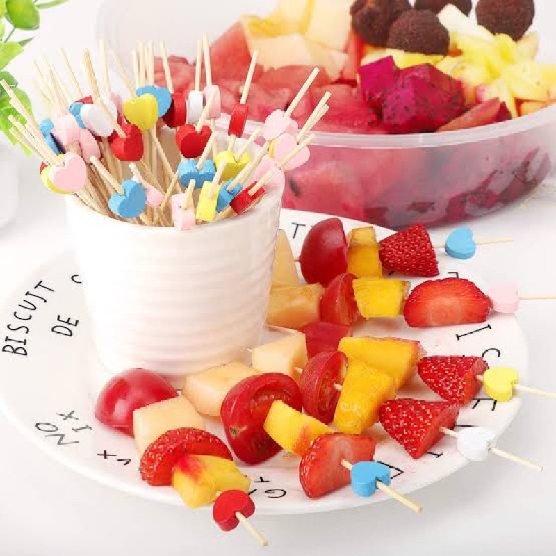 Jual Disposable tusuk bento Tusuk Buah Bambu isi 10pcs/pack , Tusuk ...