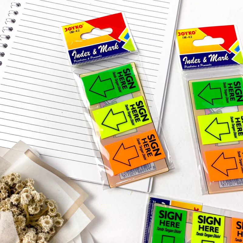 Jual Sticky Note Sign Here IM-42 Joyko / Index & Mark Sign Here Joyko ...