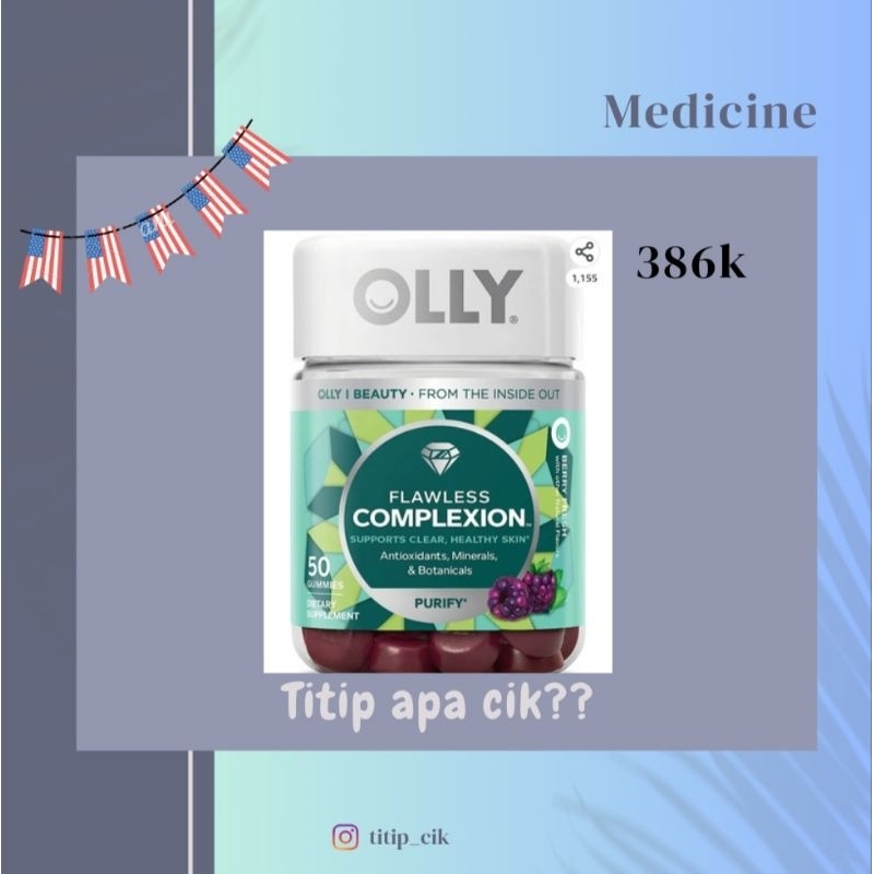 Jual pre order olly flawless complexion antioxidant | Shopee Indonesia