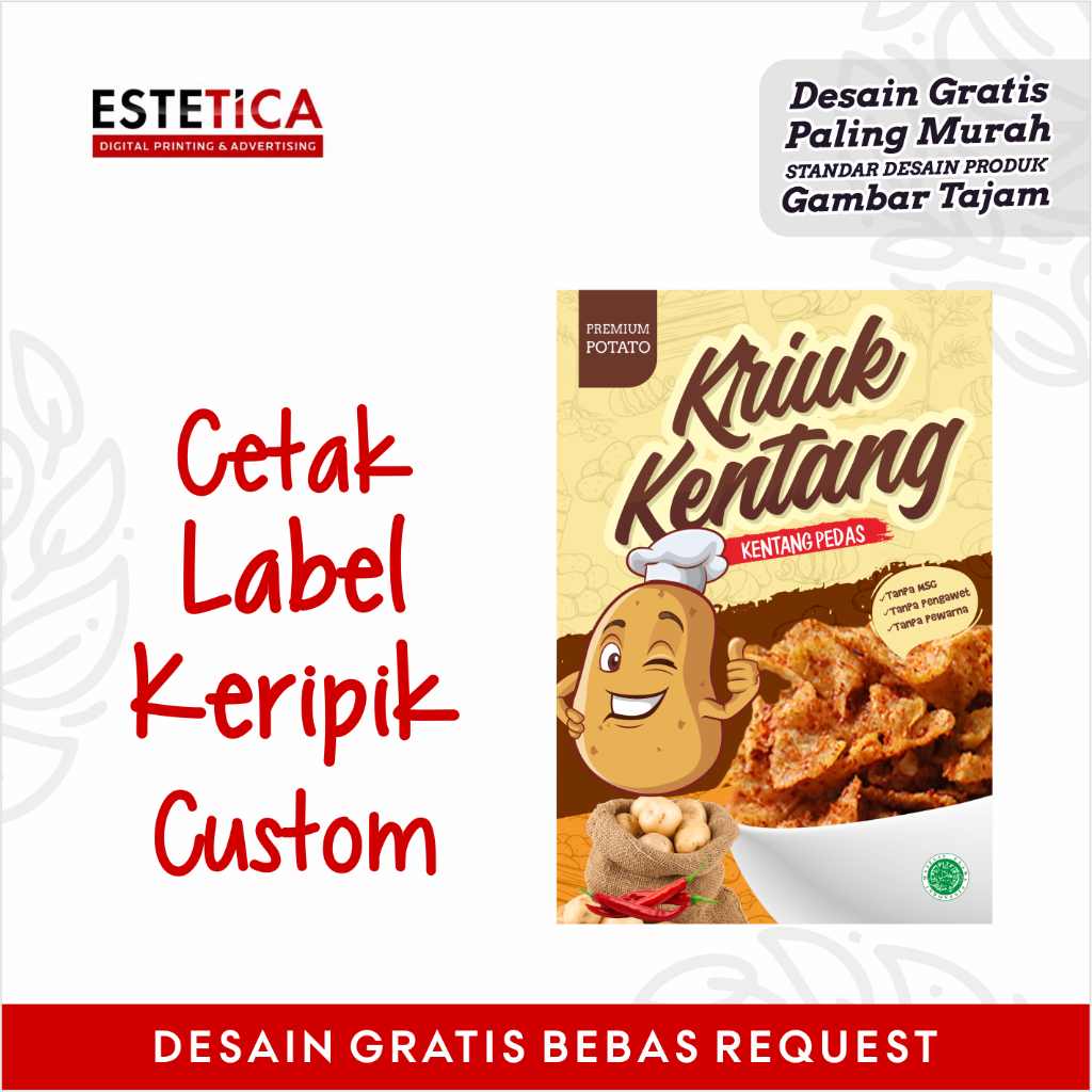 Jual Print Cetak Sticker stiker label plastik kemasan toples pouch dus ...