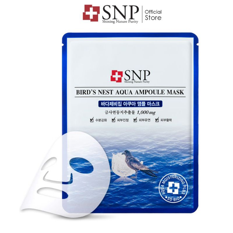 Jual [PROMO] SNP Birdnest Aqua Ampoule Mask Made in Korea (exp 2027 ...