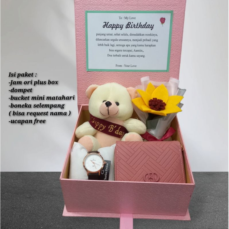 Jual KADO ULANG TAHUN UNTUK CEWEK ATAU PASANGAN/ GIFT BOX CEWEK/WISUDA/ANNIVERSARY | Shopee ...