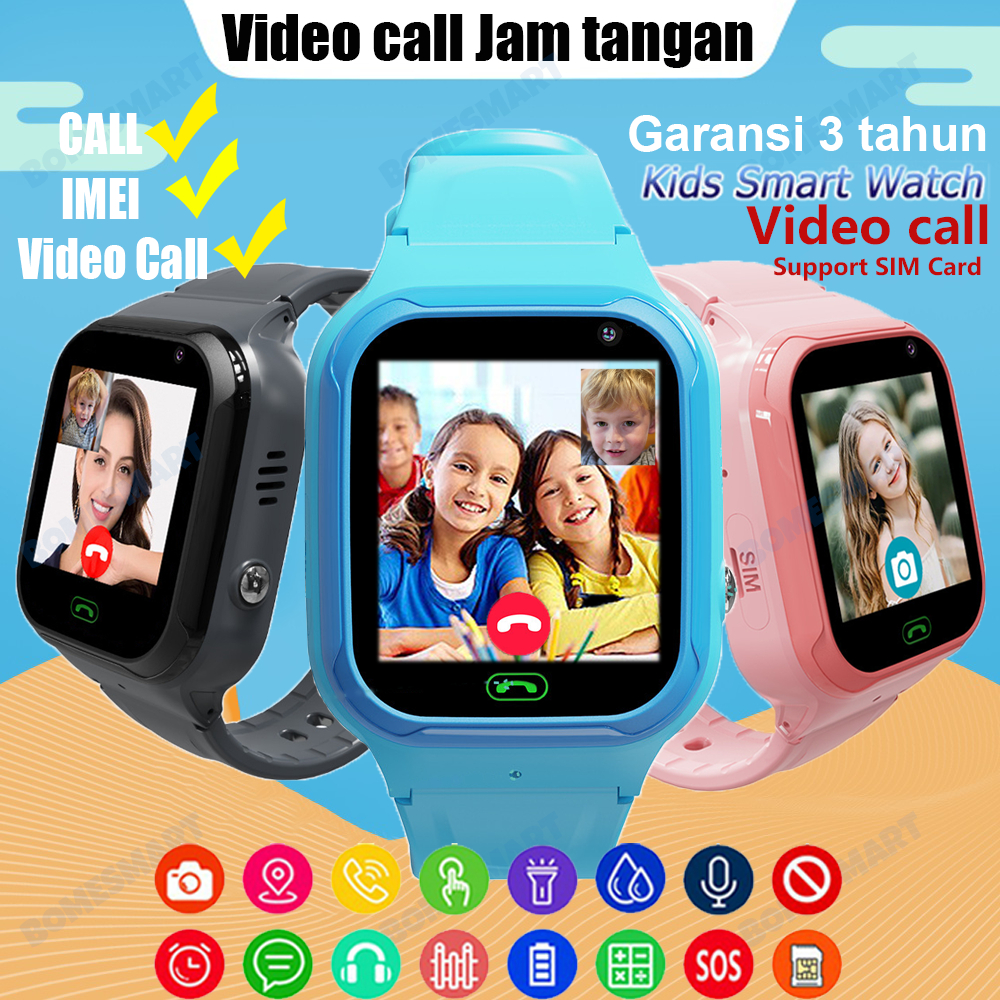Jual Anti Air Jam tangan anak 4G Video call telepon - anak Gps Digital Smartwatch anak ...