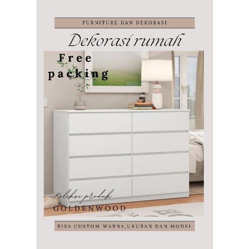 Jual Drawer minimalis 8 laci minimalis 12 | Shopee Indonesia