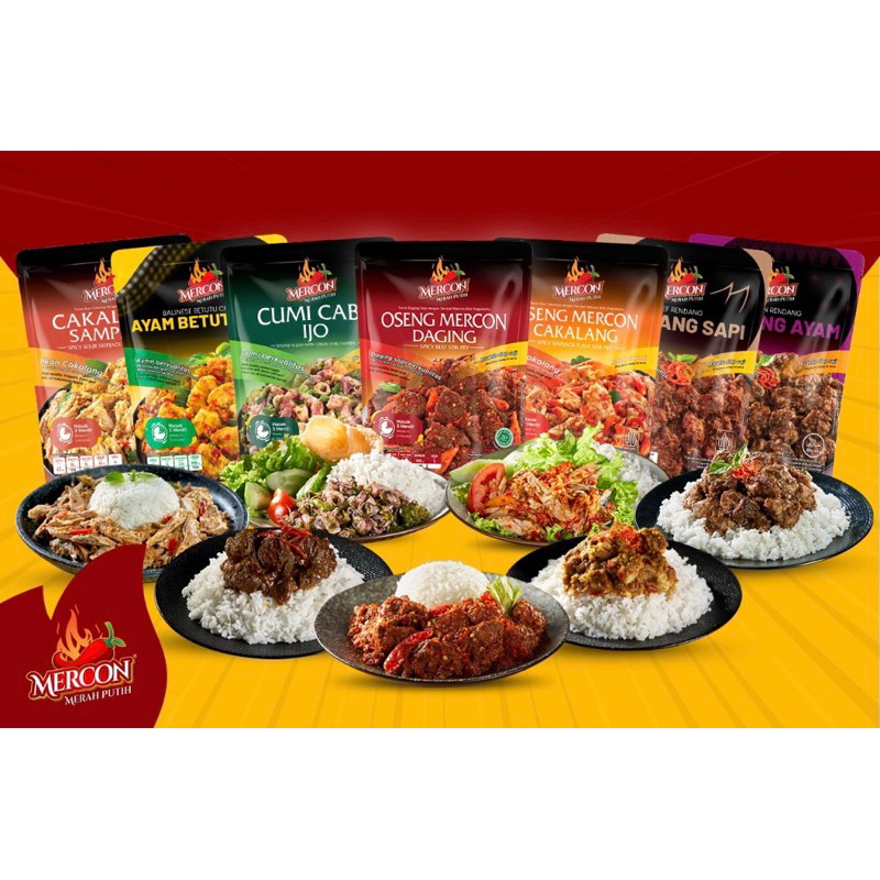 Jual Mercon Merah Putih / Masakan Pedas Siap Saji | Shopee Indonesia