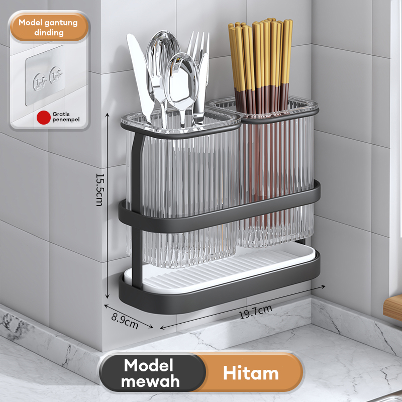 Jual Tempat Sumpit Sendok Garpu Gantung Rak Sendok Dapur Tempat Sendok ...