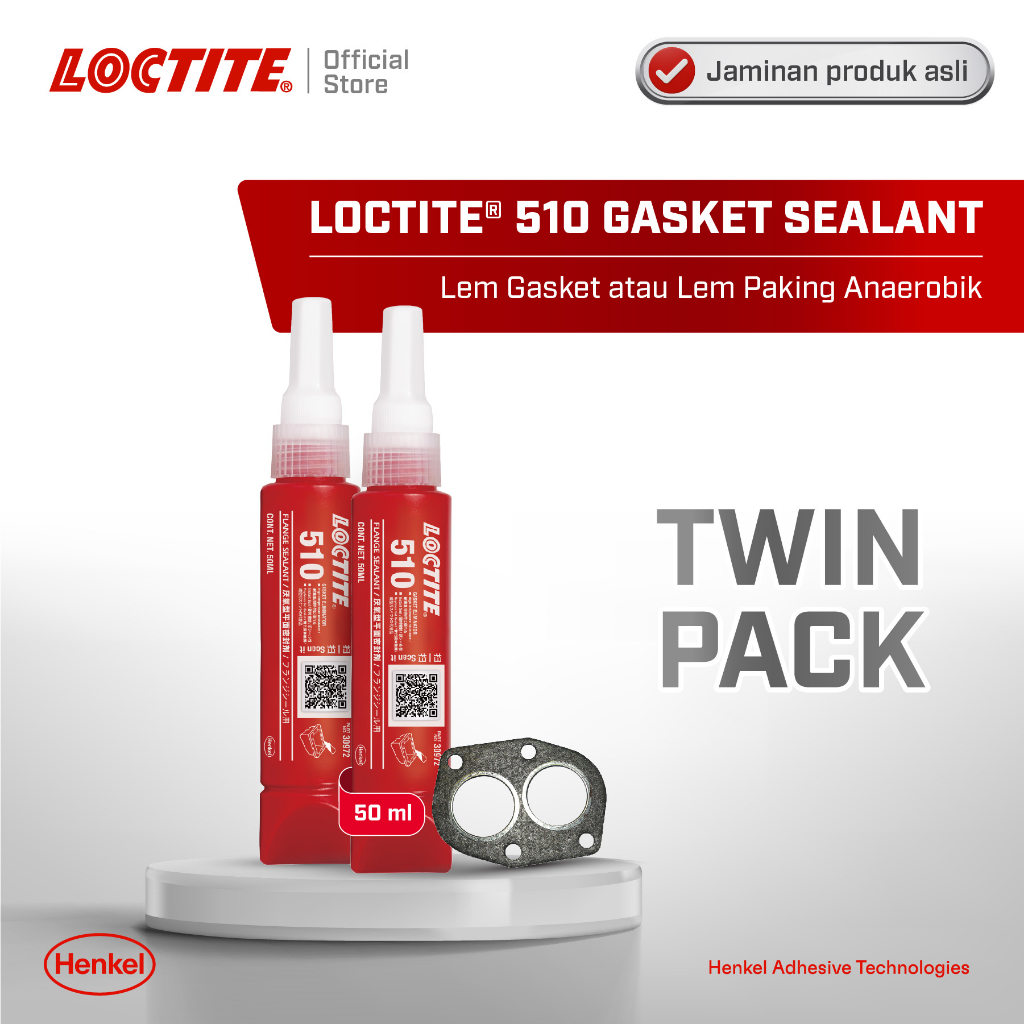 Jual Henkel LOCTITE 510 Gasket Sealant Lem Paking/Gasket - 50 ml (Twin ...